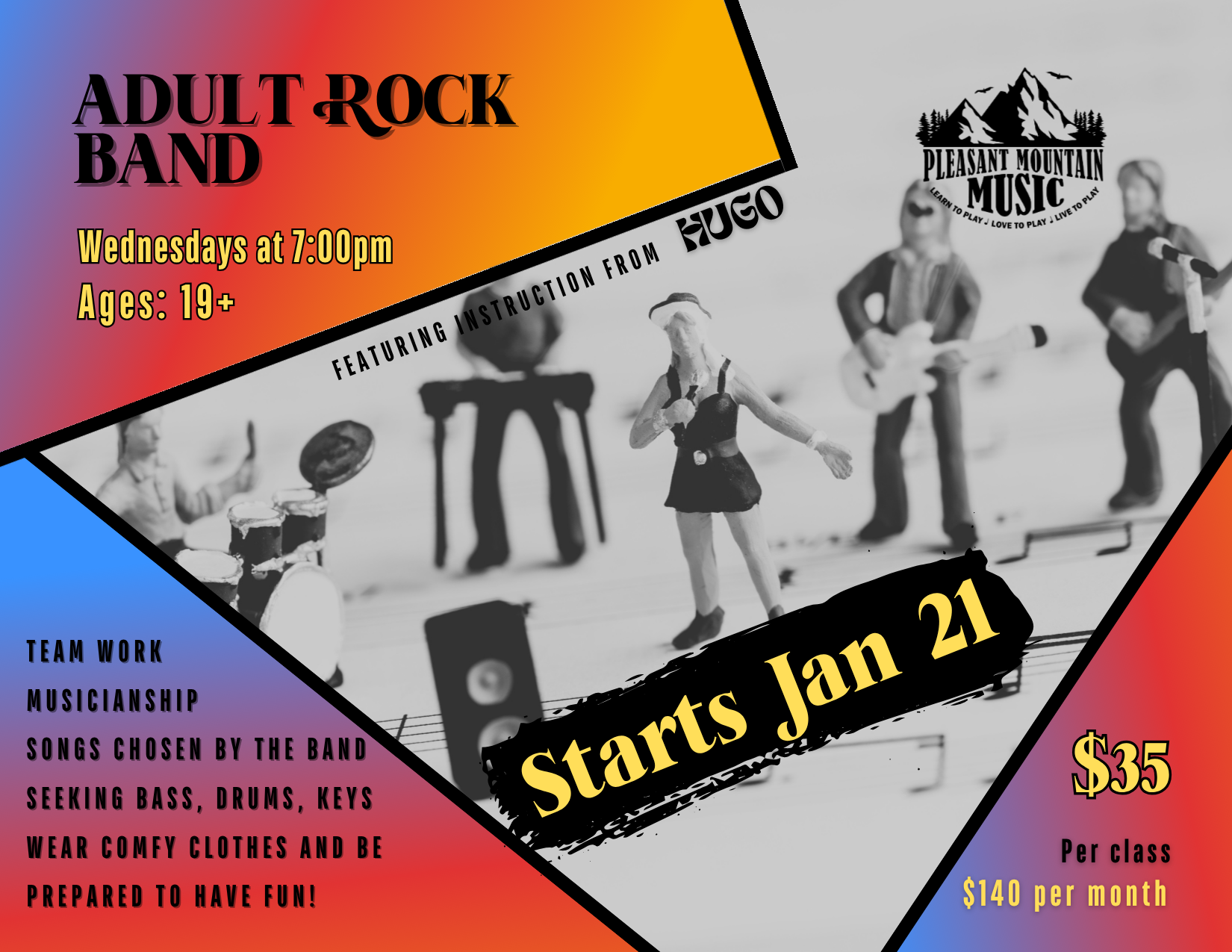 Adult Rock Band - Pleasant Mountain Music
